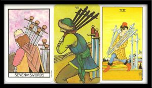 Seven of Swords Meaning in Tarot by Avia from Tarot Teachings